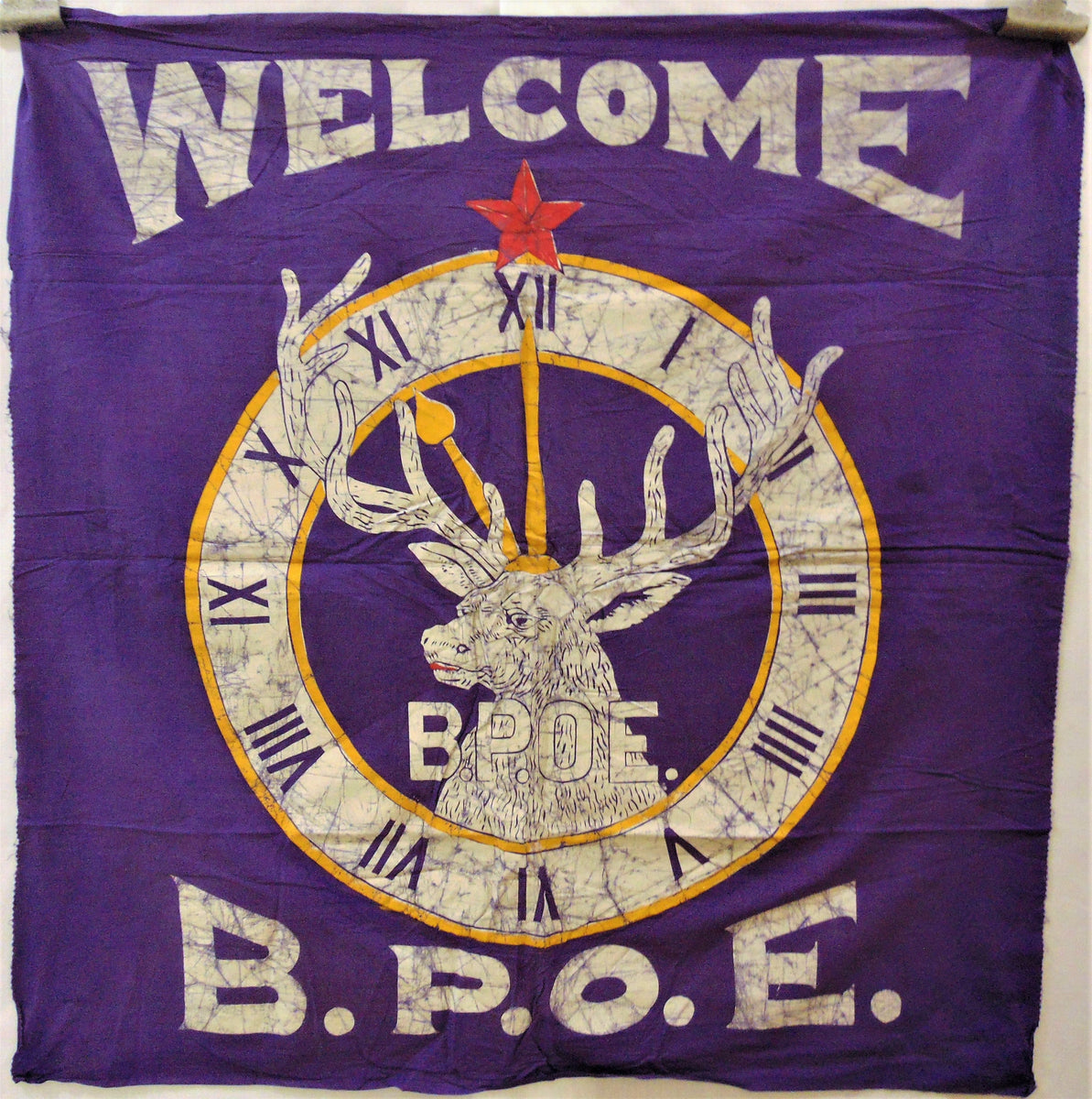 Vintage B.P.O.E Welcome Flag – Vintage Flags