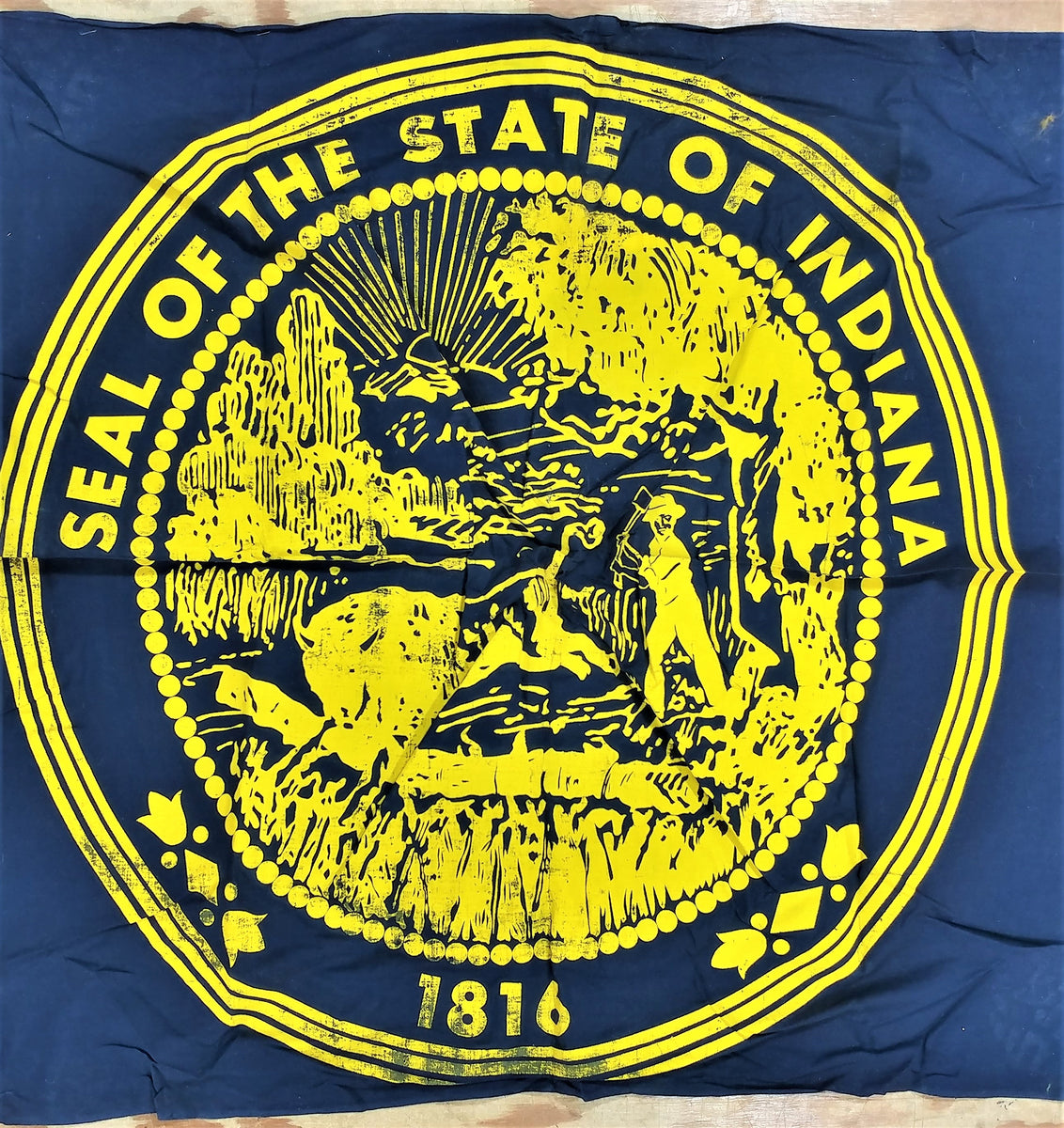 Vintage Indiana State Seal Flag – Vintage Flags