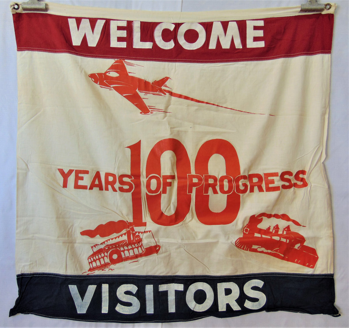 Vinage 100 Years of Progress Flag – Vintage Flags